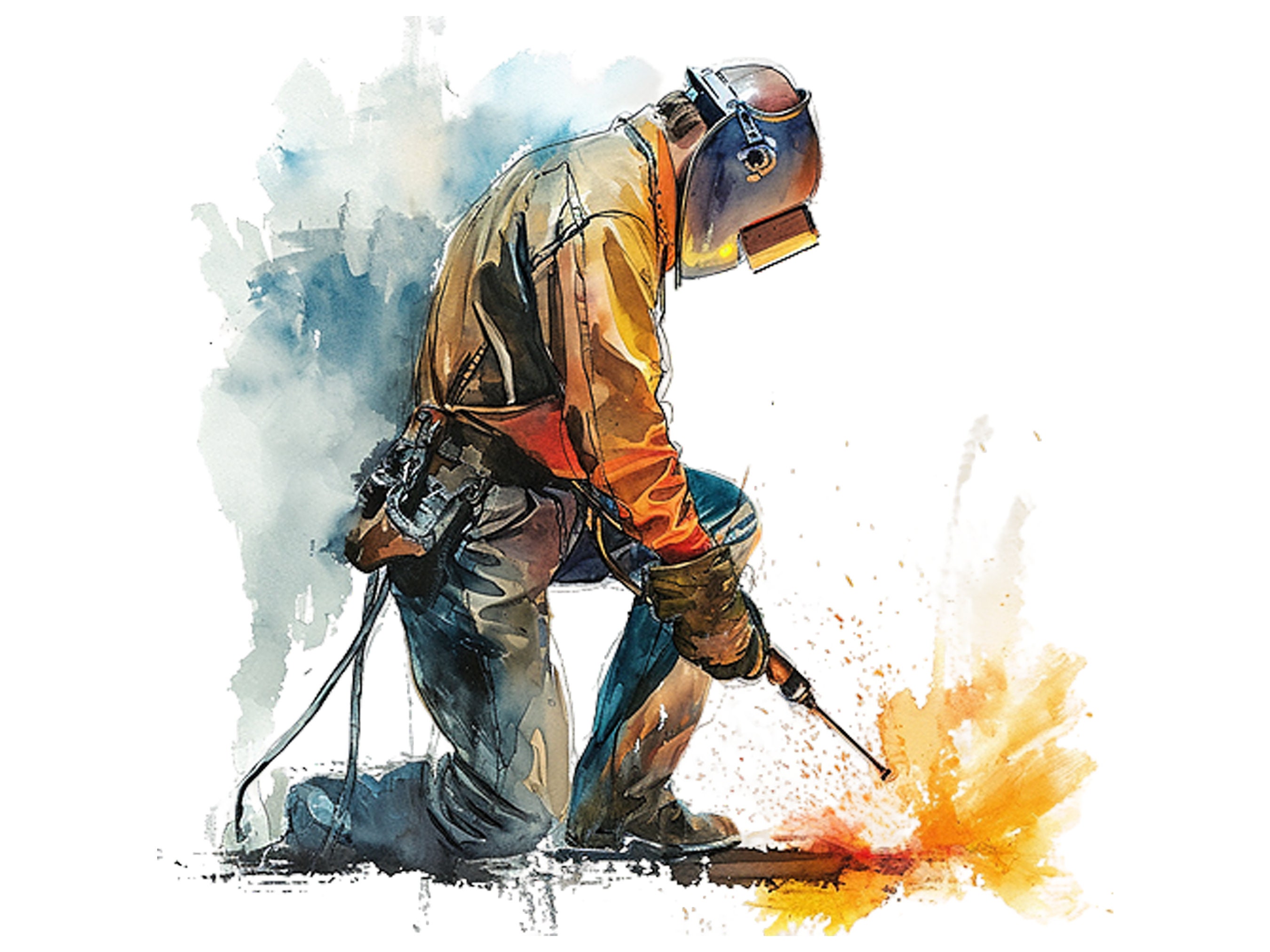 Welder Watercolor, Welder Clipart, Welding PNG, Welders Job, Welder ...