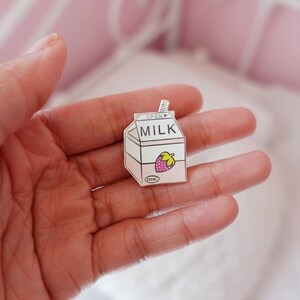 Strawberry Milk Hard Enamel Pin - Etsy UK