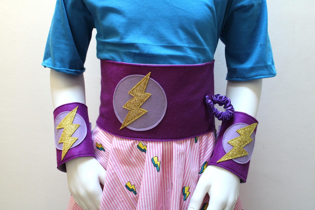 Purple Limited Edition Superhero Accessories Set for Kids, Belt Mask ...