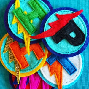 Superhero Personalised Badges - Etsy