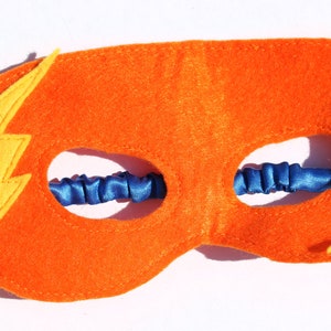 Orange Kids Superhero Eye Mask - Etsy