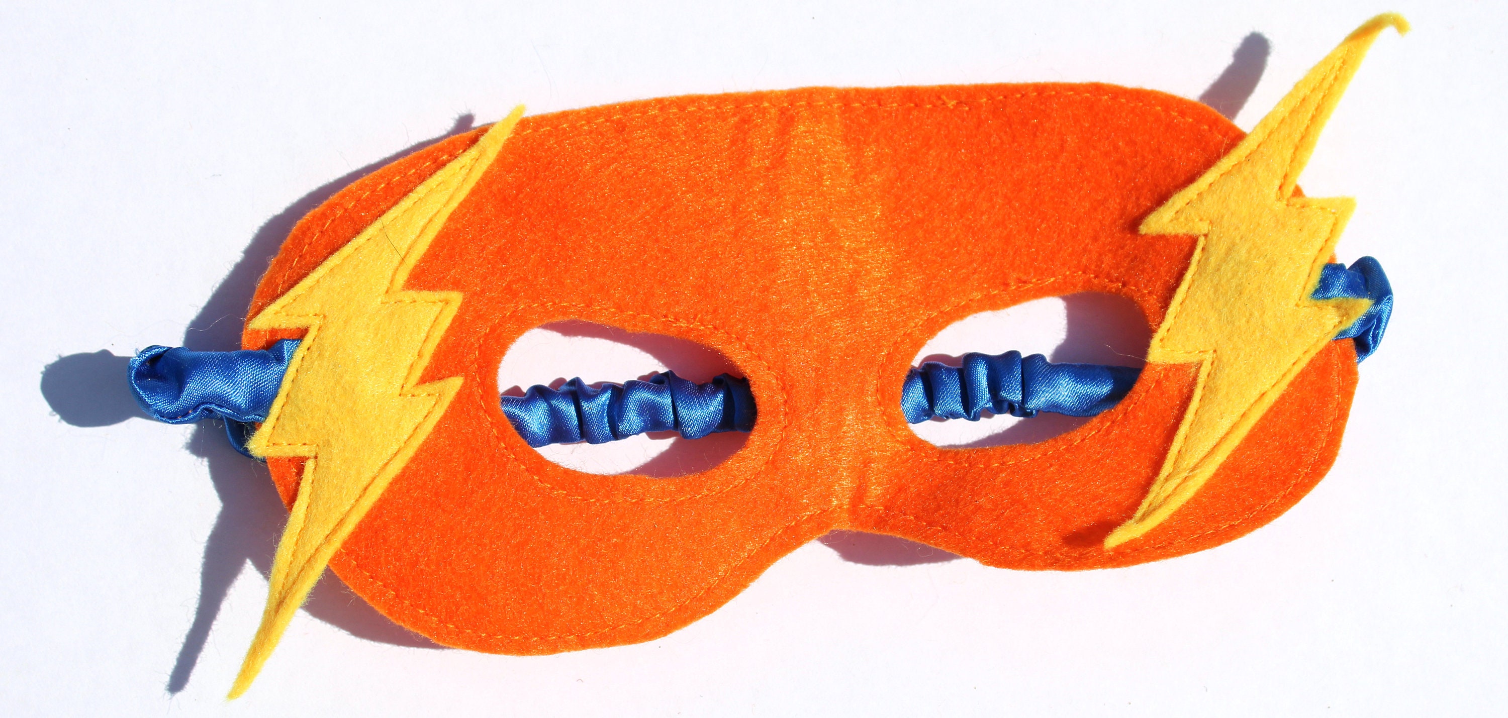Orange Kids Superhero Eye Mask - Etsy