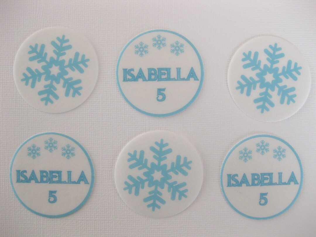 12 PRE CUT EDIBLE Rice Paper Card Frozen Personalised Name/age - Etsy