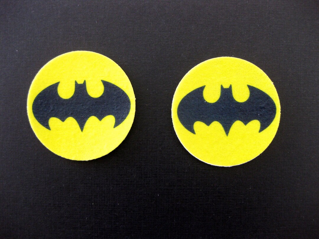 PRE CUT 12 Edible Rice Paper Wafer Card BATMAN Superhero Cupcake Party ...