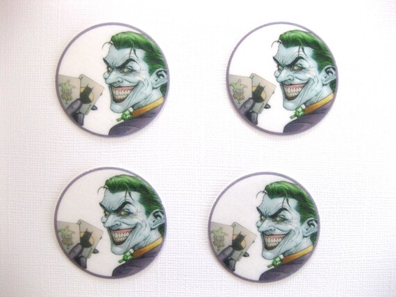 12 PRE CUT Joker EDIBLE Rice Wafer Paper Card Cupcake Toppers | Etsy