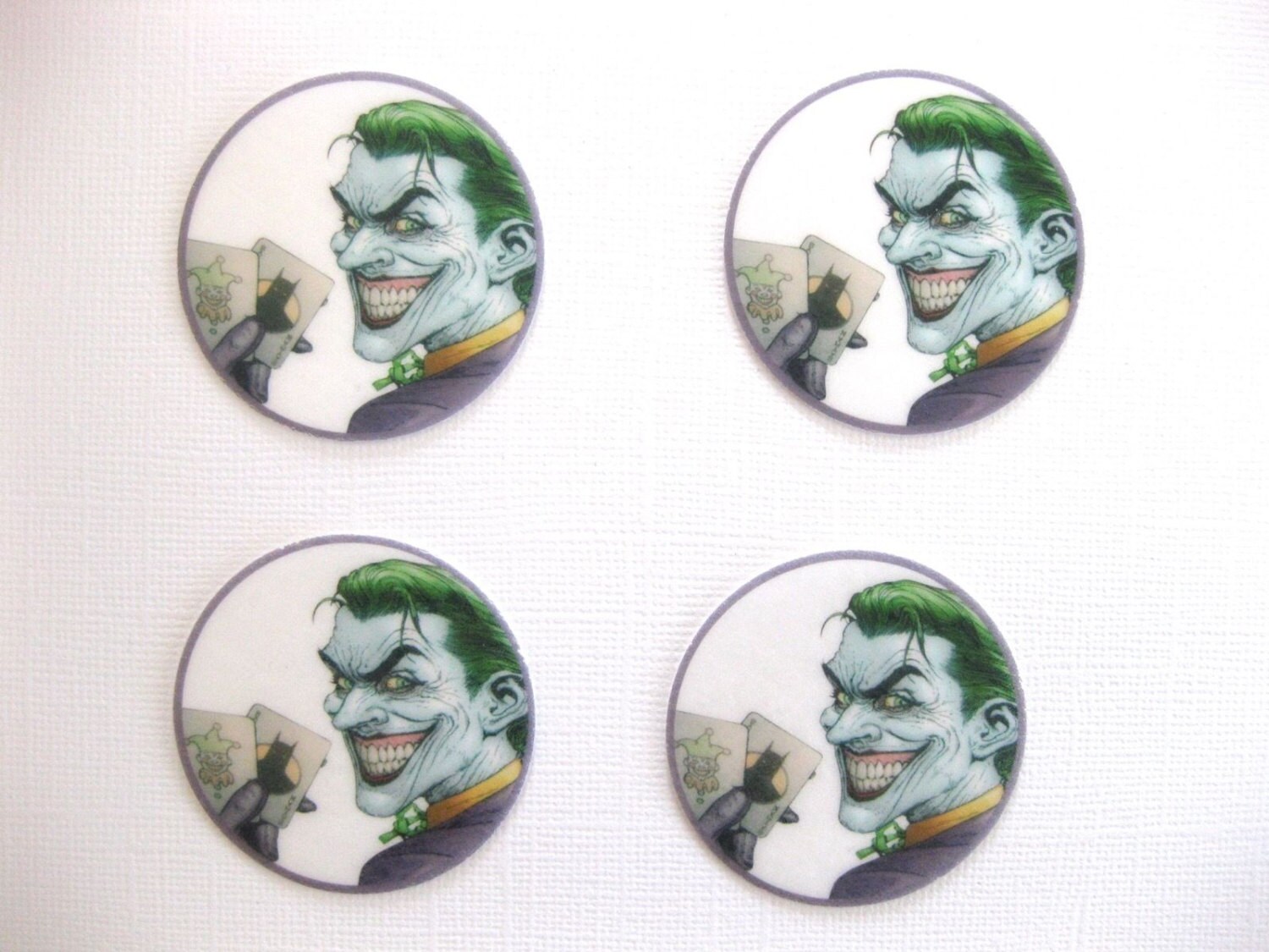 12 PRE CUT Joker EDIBLE Rice Wafer Paper Card Cupcake Toppers - Etsy
