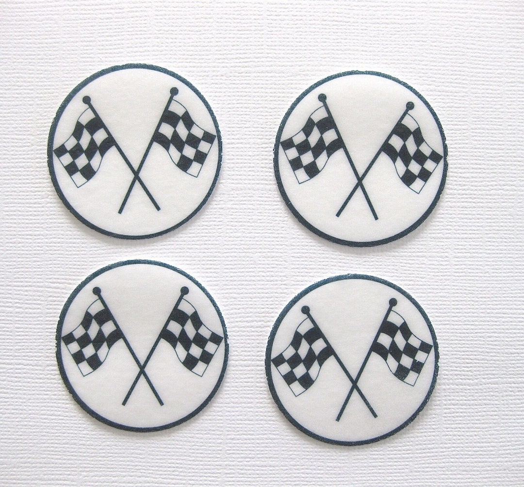 12 PRE CUT Grand Prix Racing Car EDIBLE Rice Wafer Paper Card Cupcake ...