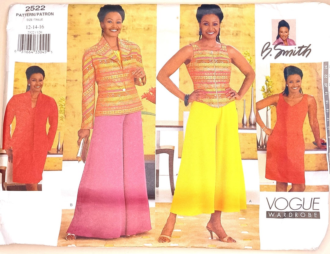 UNCUT Vogue 2522 B Smith Wardrobe Tailored Jacket Summer Shell Top ...