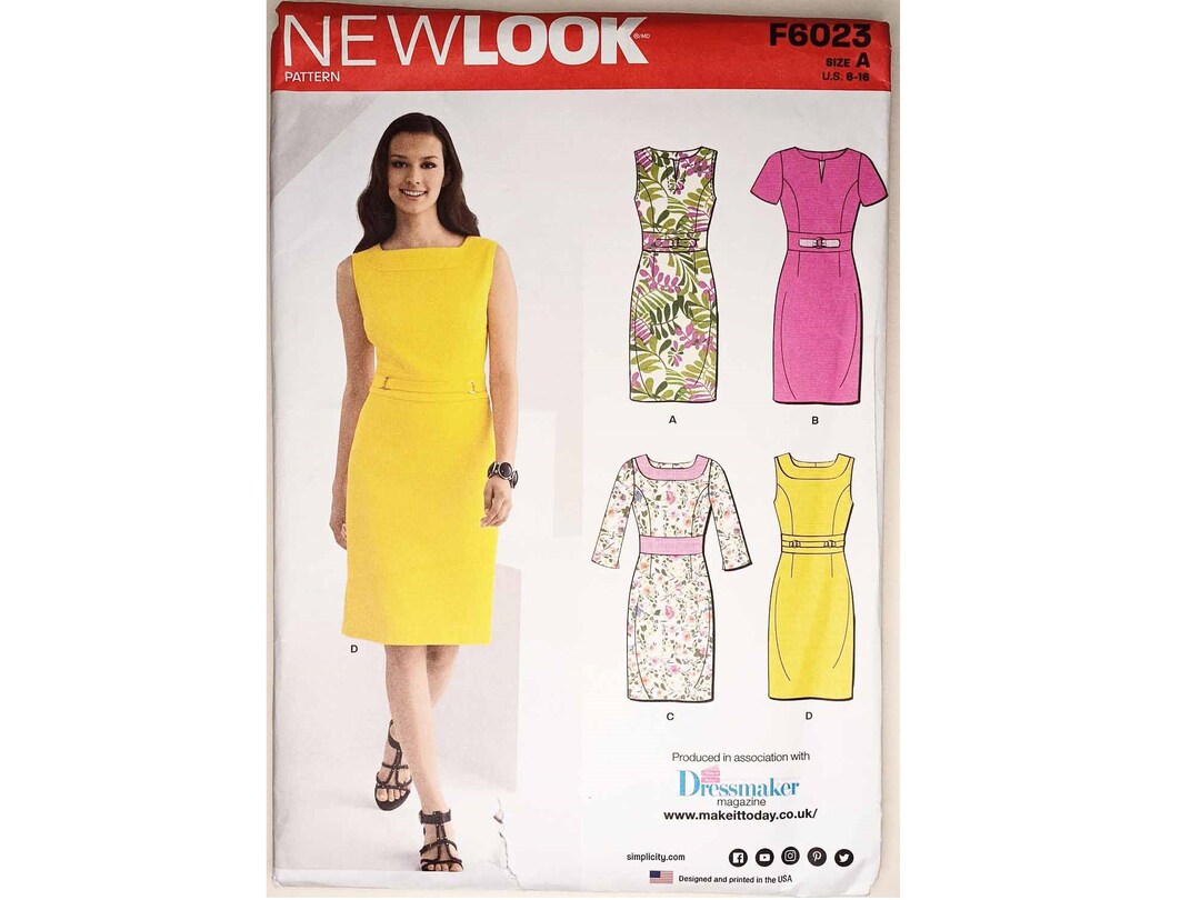 UNCUT New Look 6023 Summer Cap / Short or 3/4 Sleeve and Sleeveless ...