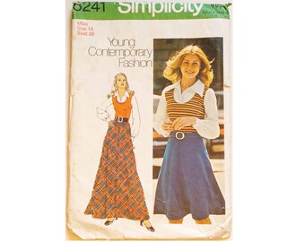 Rare UNCUT Vintage 70's Simplicity 9747 Shape Waist Puff Short Sleeve ...
