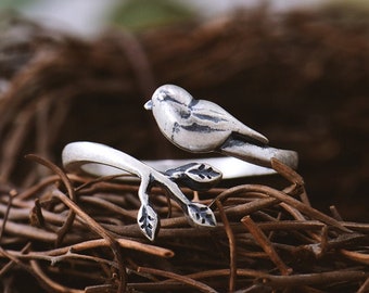 Silver Bird Ring | Etsy