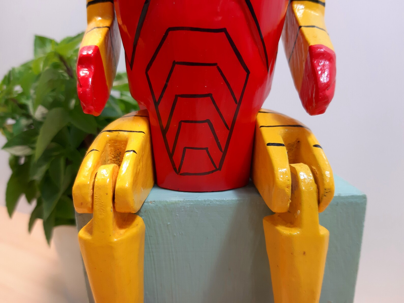 Wooden Iron Man Toy Hand Painted Marvel Iron Man Puppet | Etsy