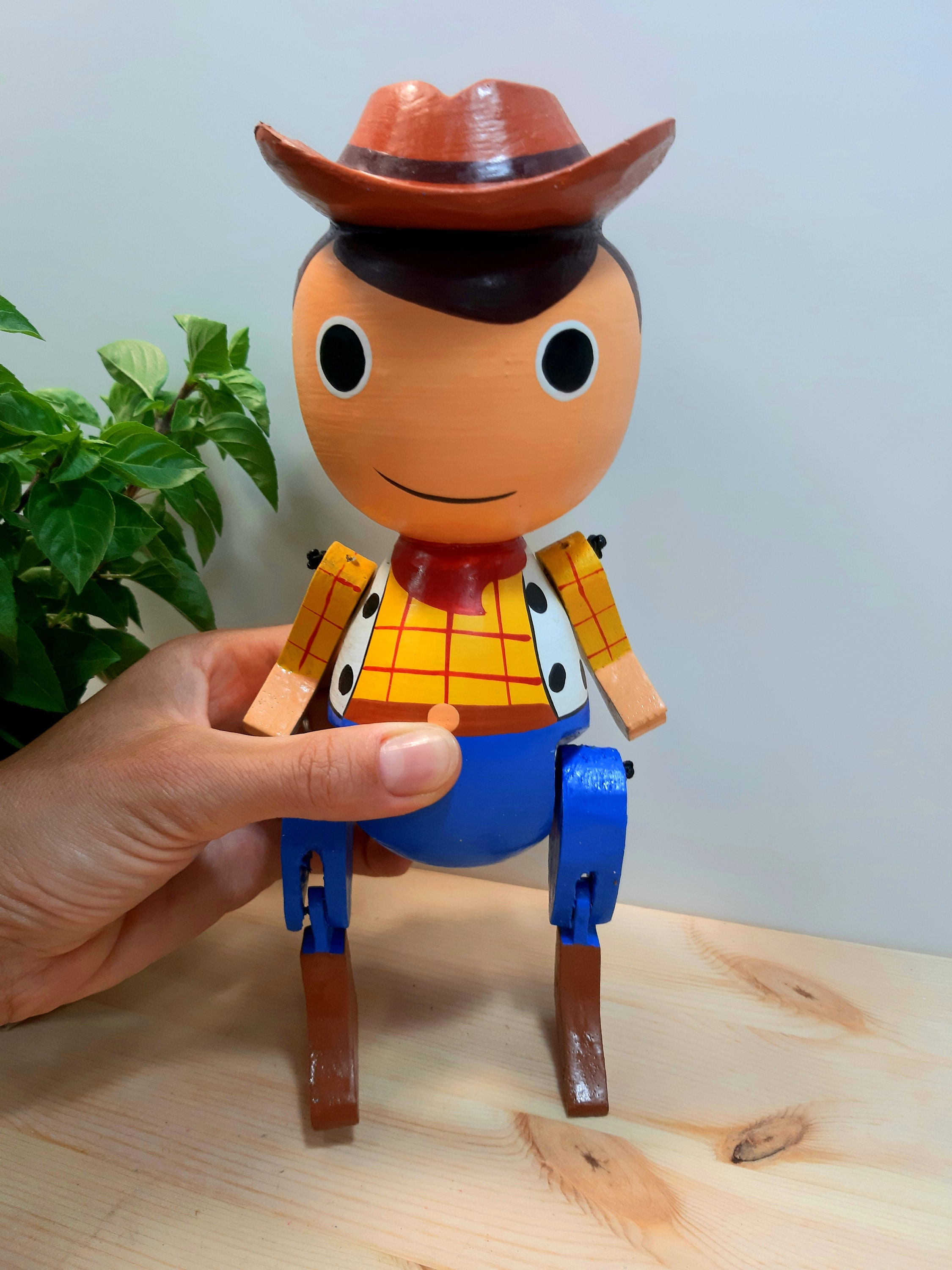 Woody Toy Story Round Head Edition Puppet-Wooden Woody Toy | Etsy