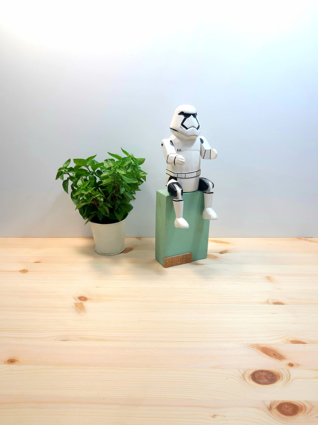 Wooden Clone Trooper Toy - Hand Painted Star Wars Puppet - Kids Room ...