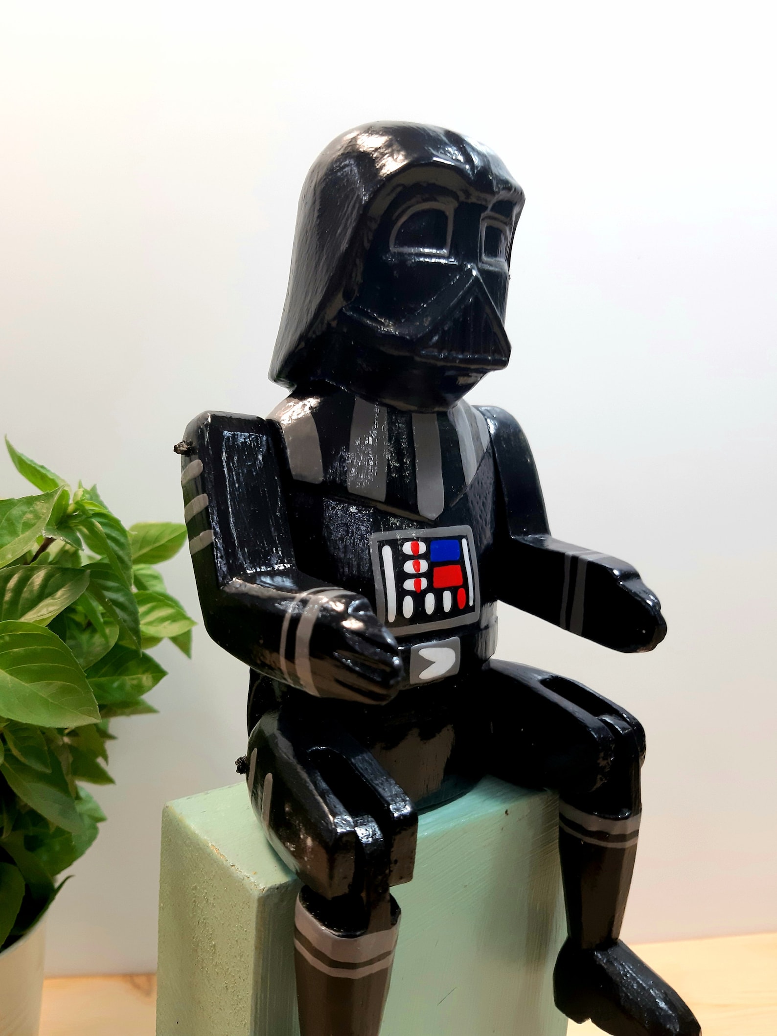 Darth Vader Puppet - Star Wars - Hand Painted Wooden Doll - Funny Gifts ...