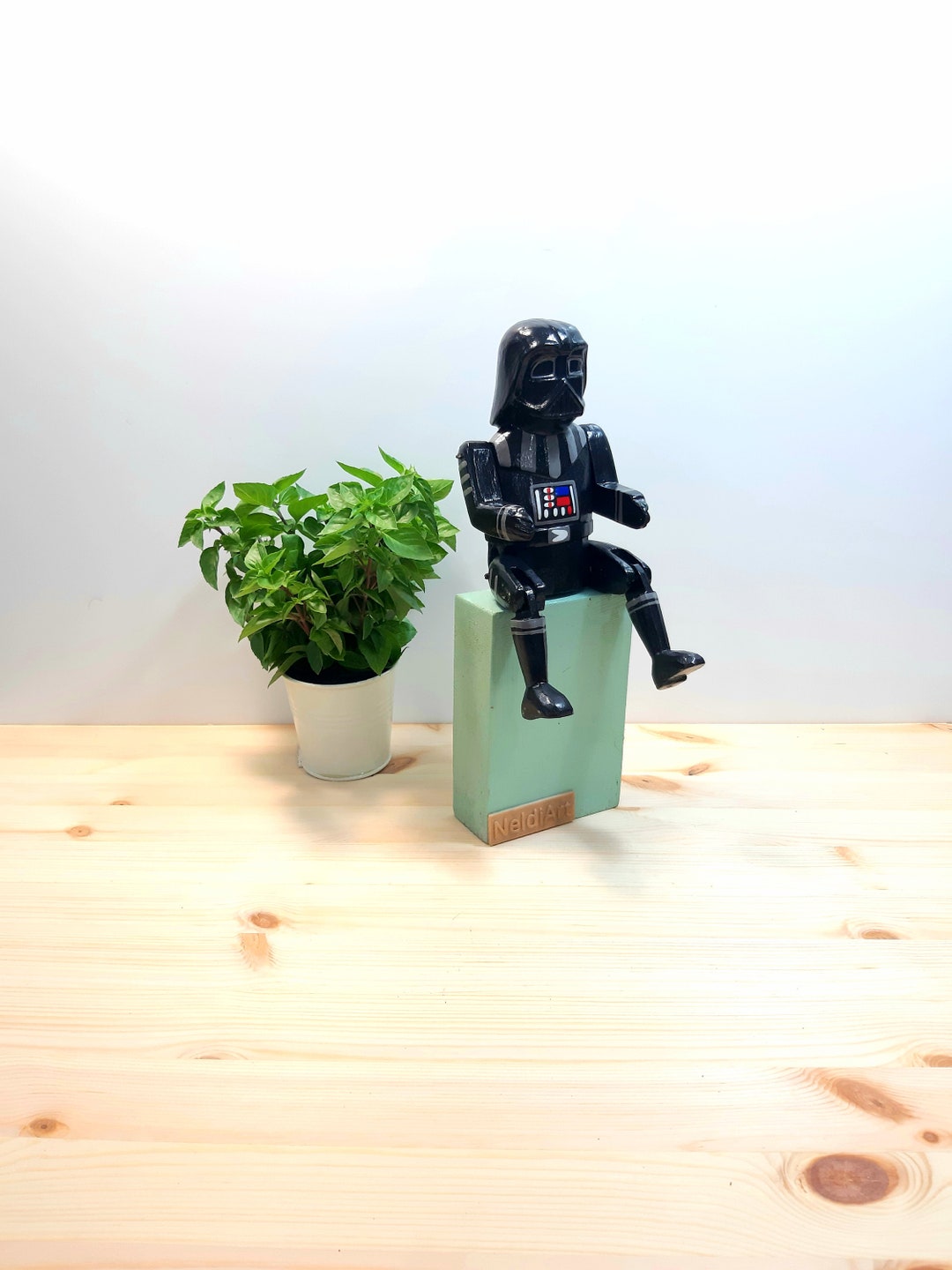 Darth Vader Puppet Star Wars Hand Painted Wooden Doll Funny Gifts Kids ...