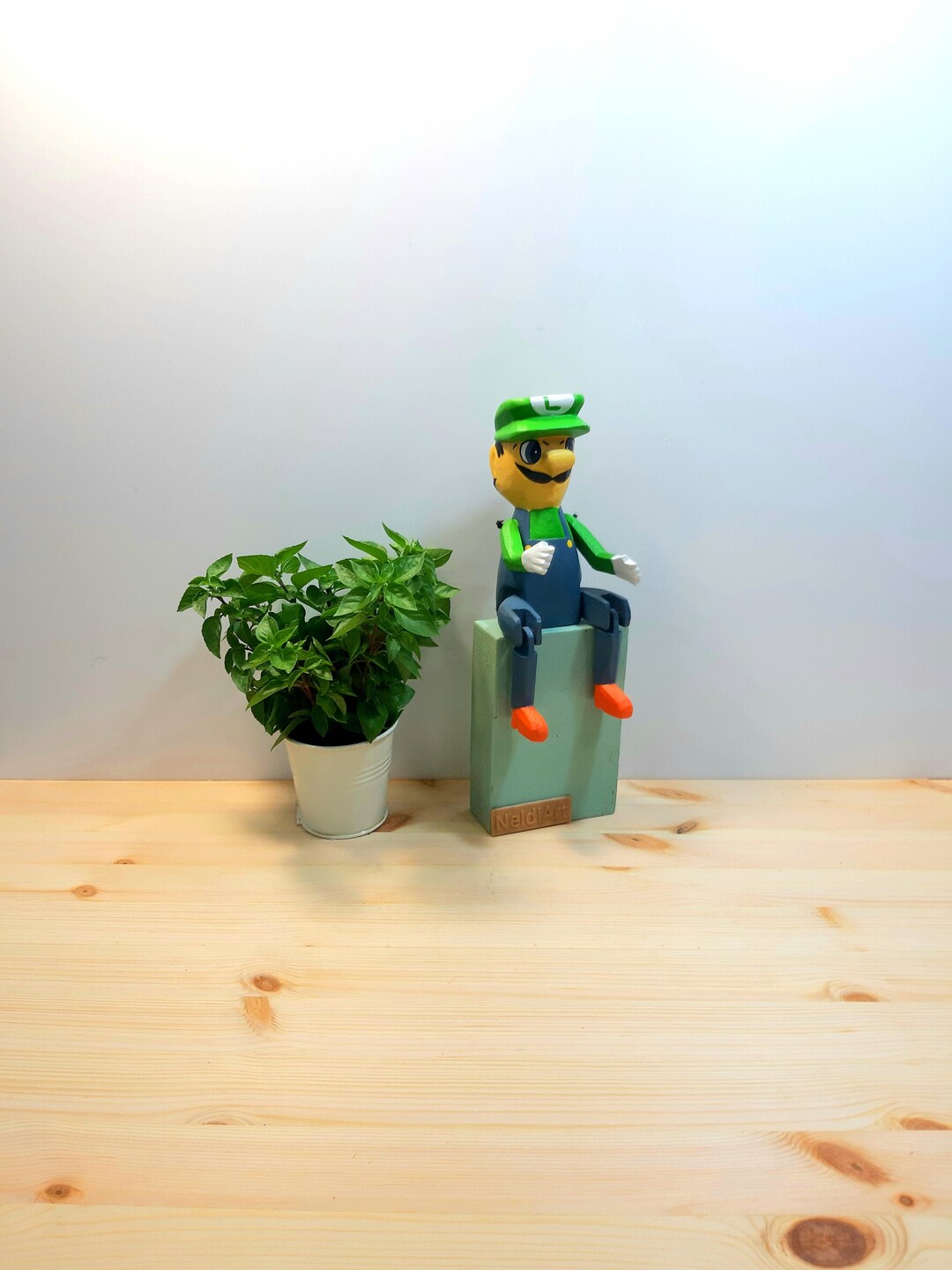 Luigi Puppet Super Mario Handbemalte Holzpuppe Lustige - Etsy.de