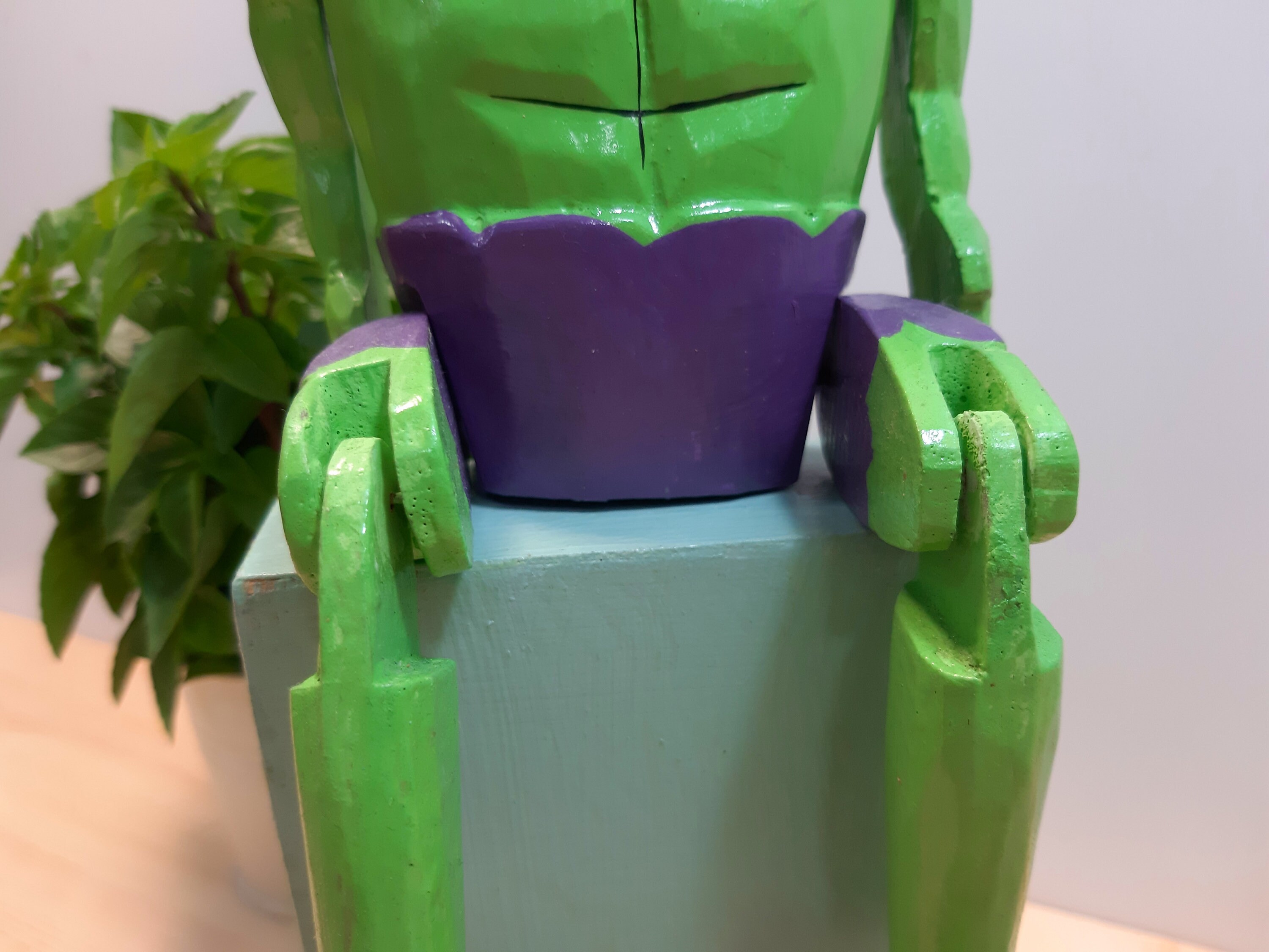 Wooden Hulk Toy Hand Painted Marvel Hulk Puppet Kids Room | Etsy