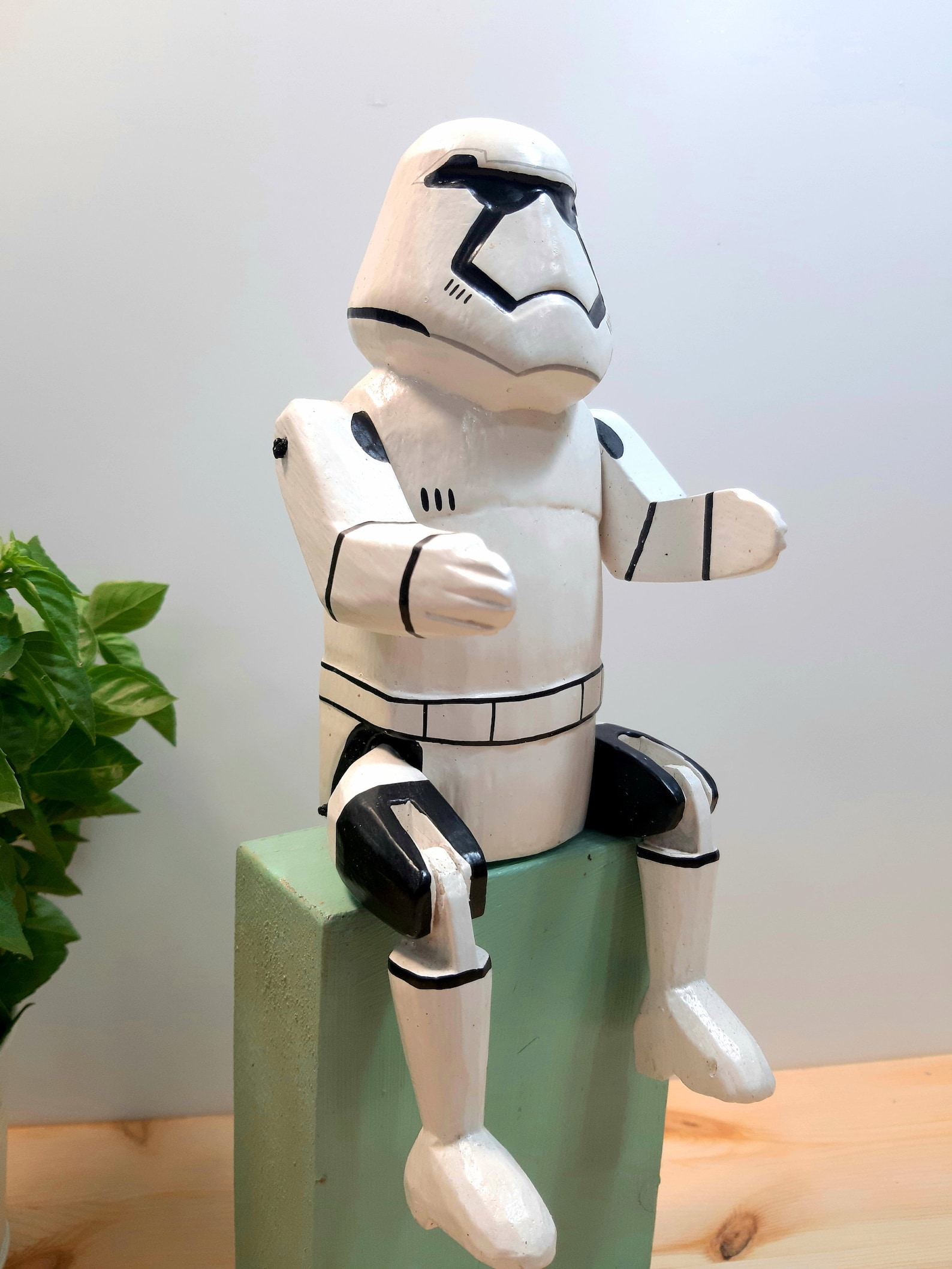 Wooden Clone Trooper Toy Hand Painted Star Wars Puppet | Etsy