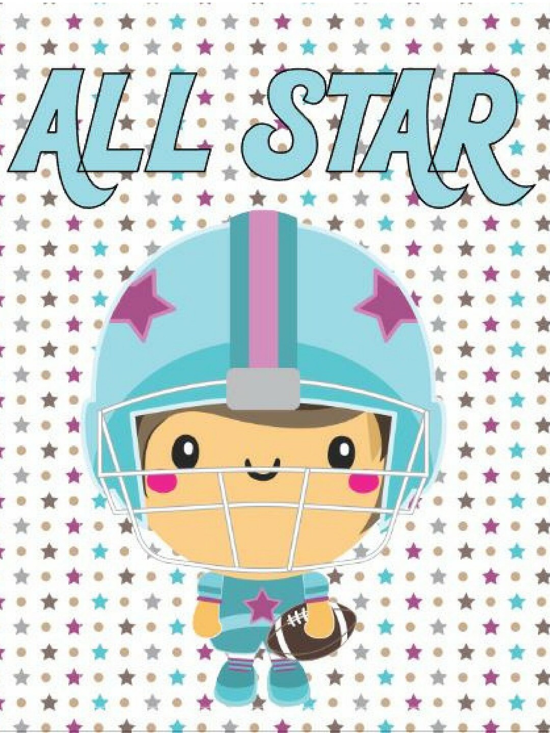 All Star, Football, Nursery Print, Football Player, Instant Download ...