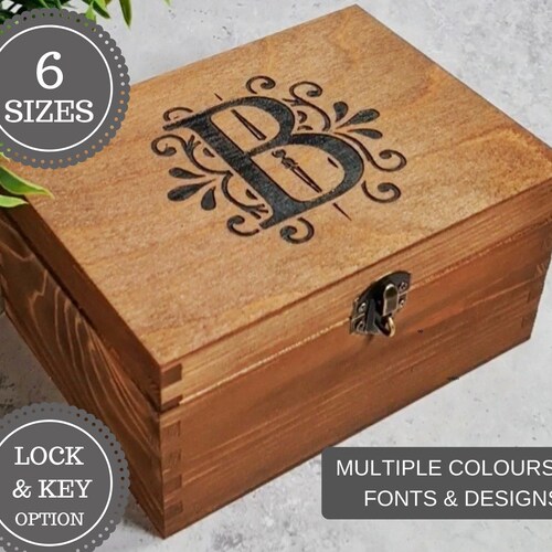 Personalized Wooden Gift Box With Lock & Key Engraved Wood - Etsy