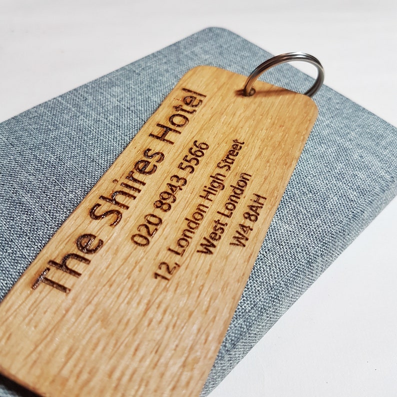Personalised Room Name Keyring Engraved Guesthouse Hotel | Etsy