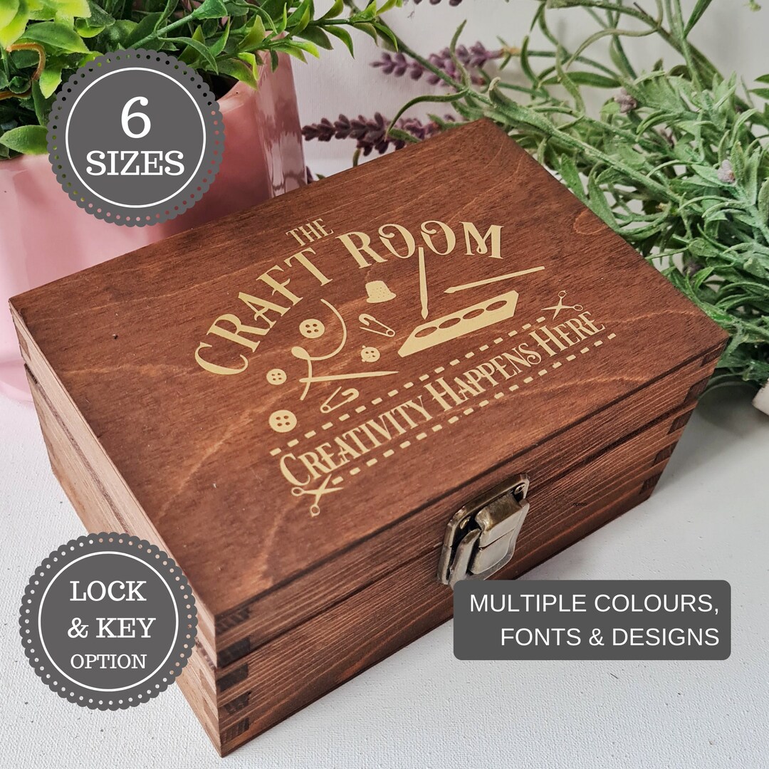 Craft Supplies Storage Box I Wooden Art Paint Box I Unique - Etsy UK
