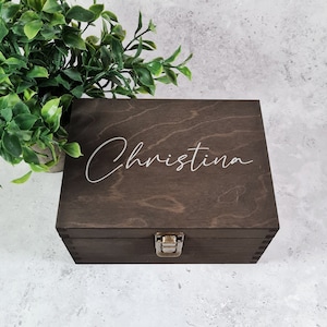 Personalised Wooden Keepsake Box I 21st Birthday Gift I 5th Anniversary ...