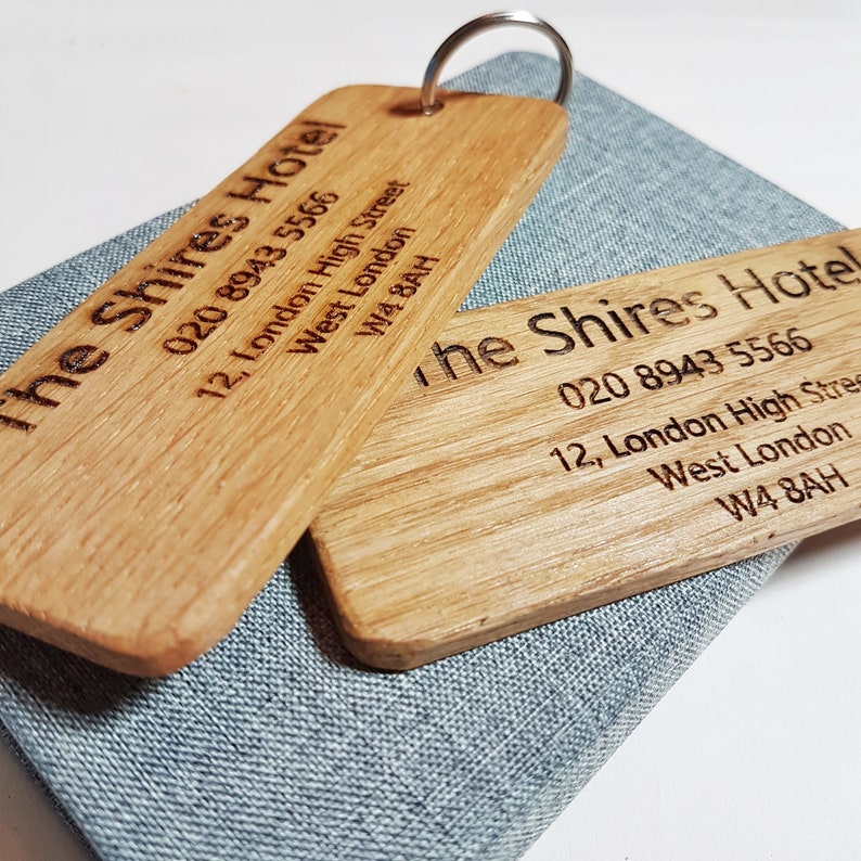 Personalised Room Name Keyring Engraved Guesthouse Hotel | Etsy
