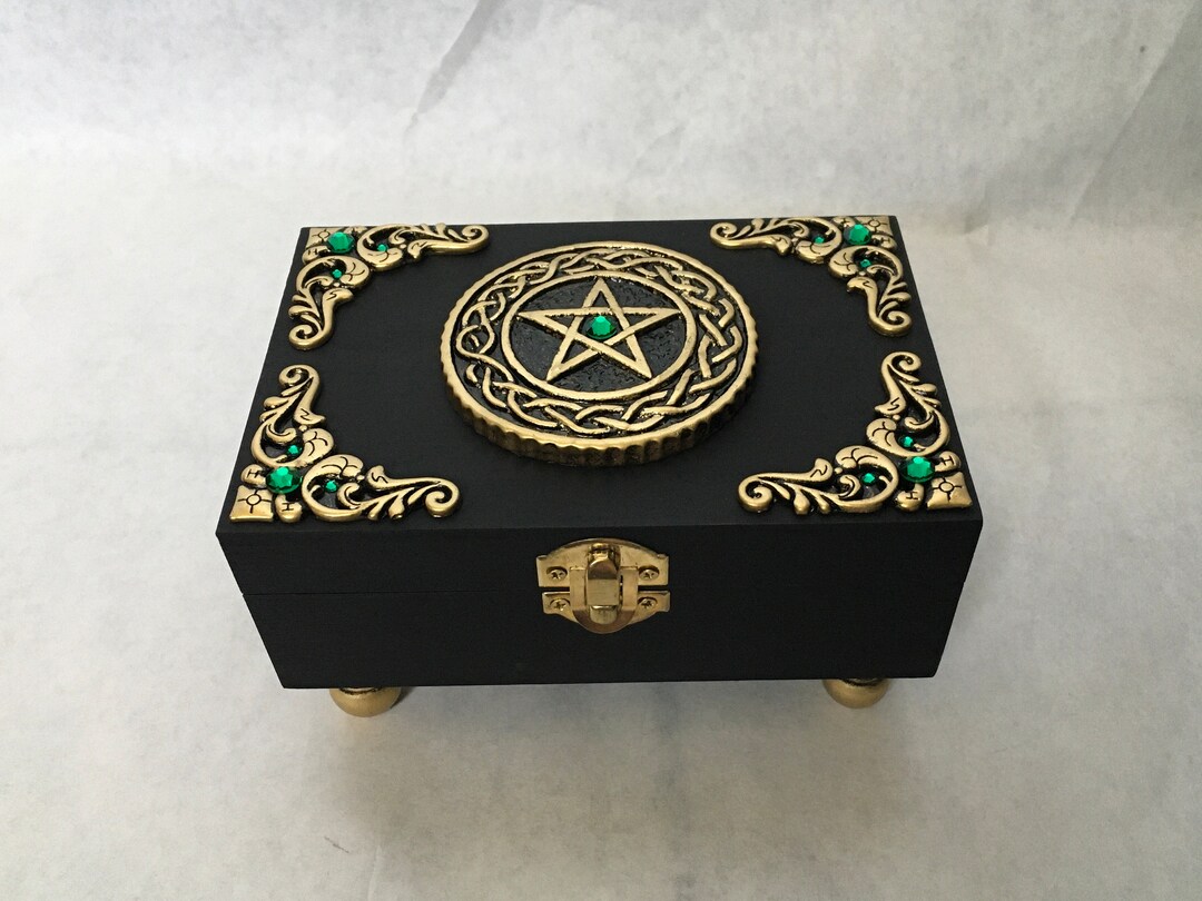 Witches Little Altar Box Unique With Handmade Trims Ans Swarovski Gems ...