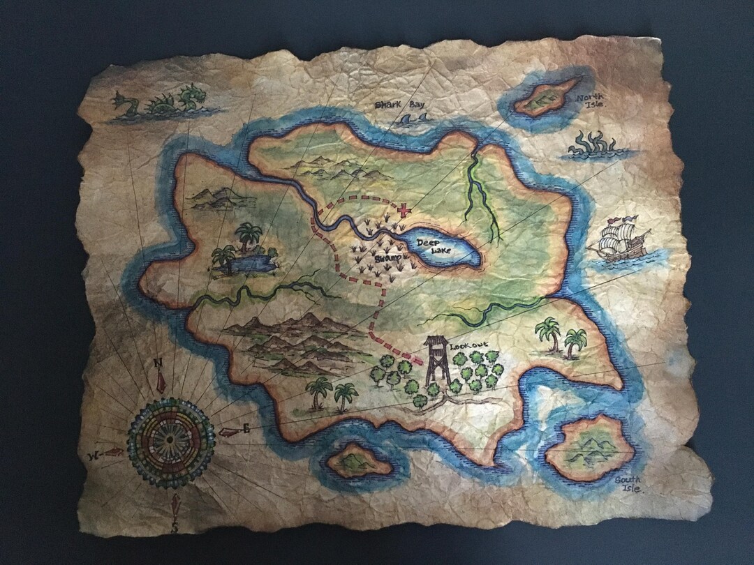 Hand Painted Map of the Realm of Middle Earth - Etsy