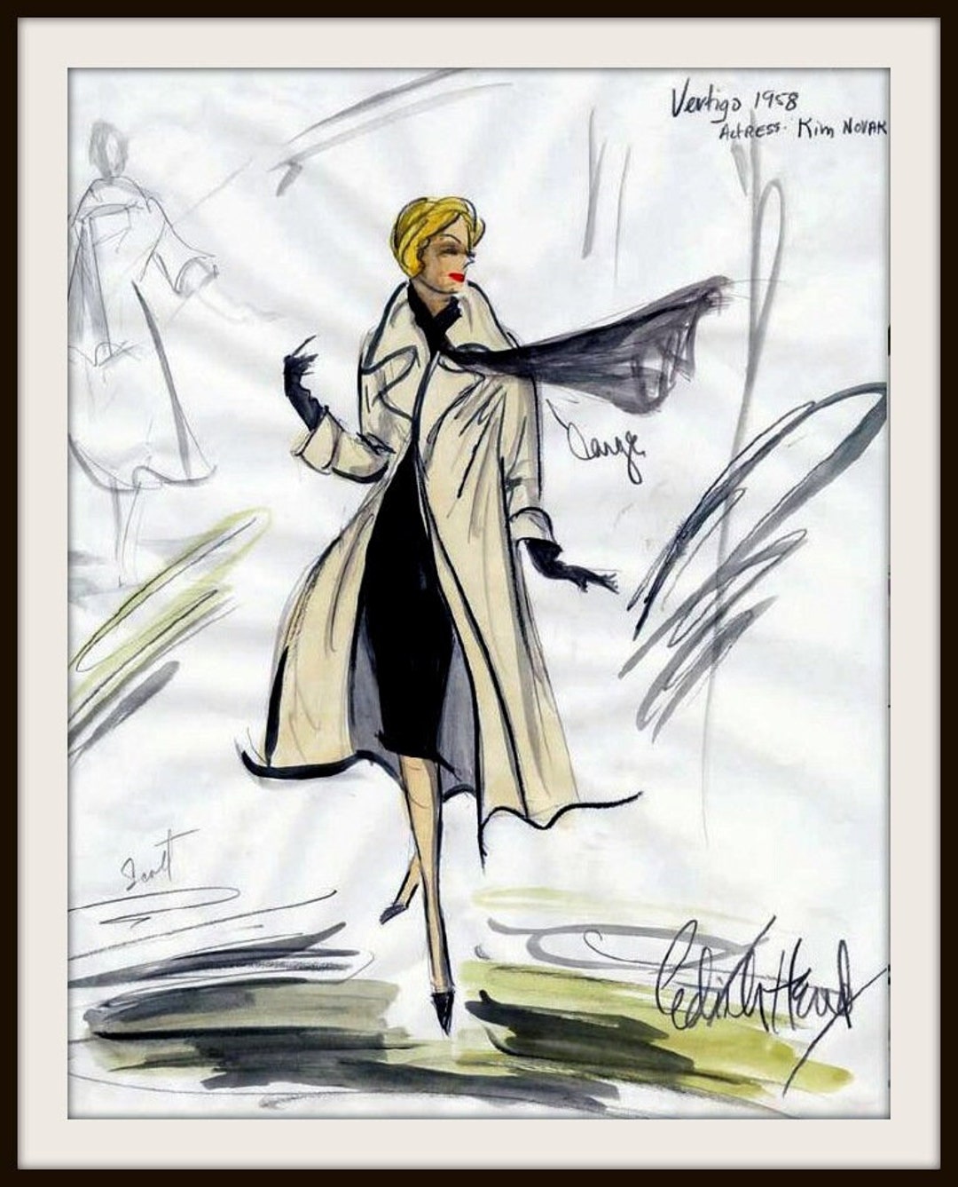 Art Print Kim Novak Vertigo in Edith Head Costume 1958 Print - Etsy ...