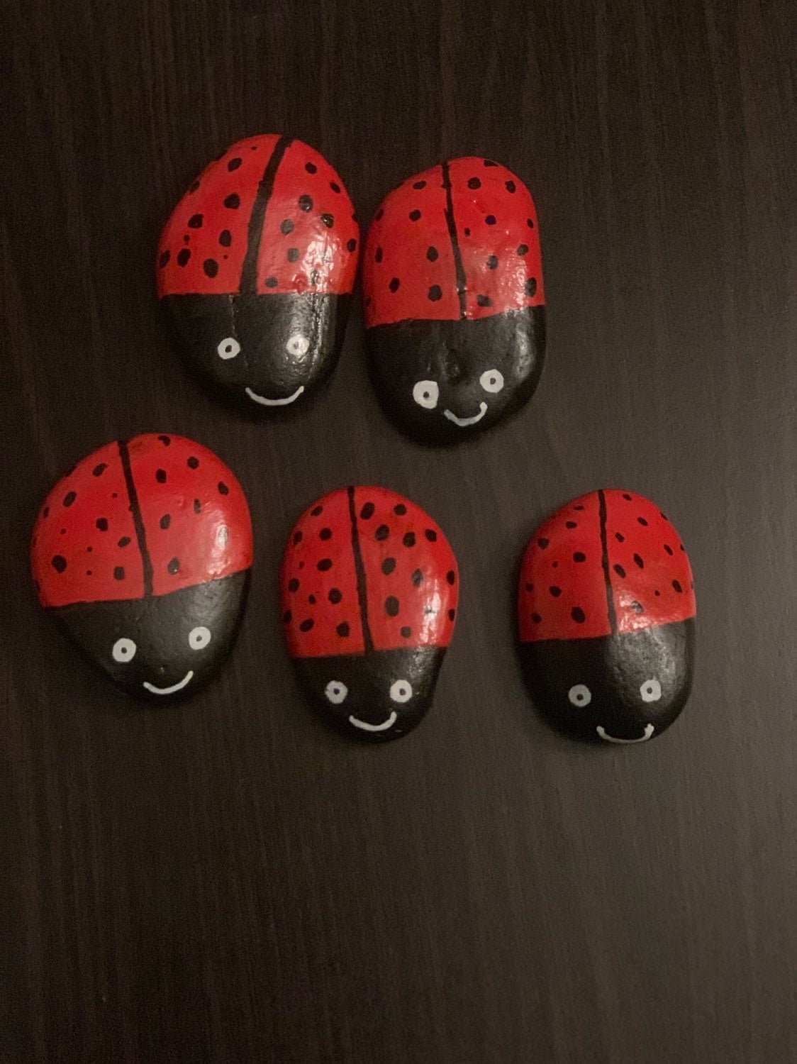 Lady Bug and Bee Tic Tac Toe Stones or Garden Stones - Etsy