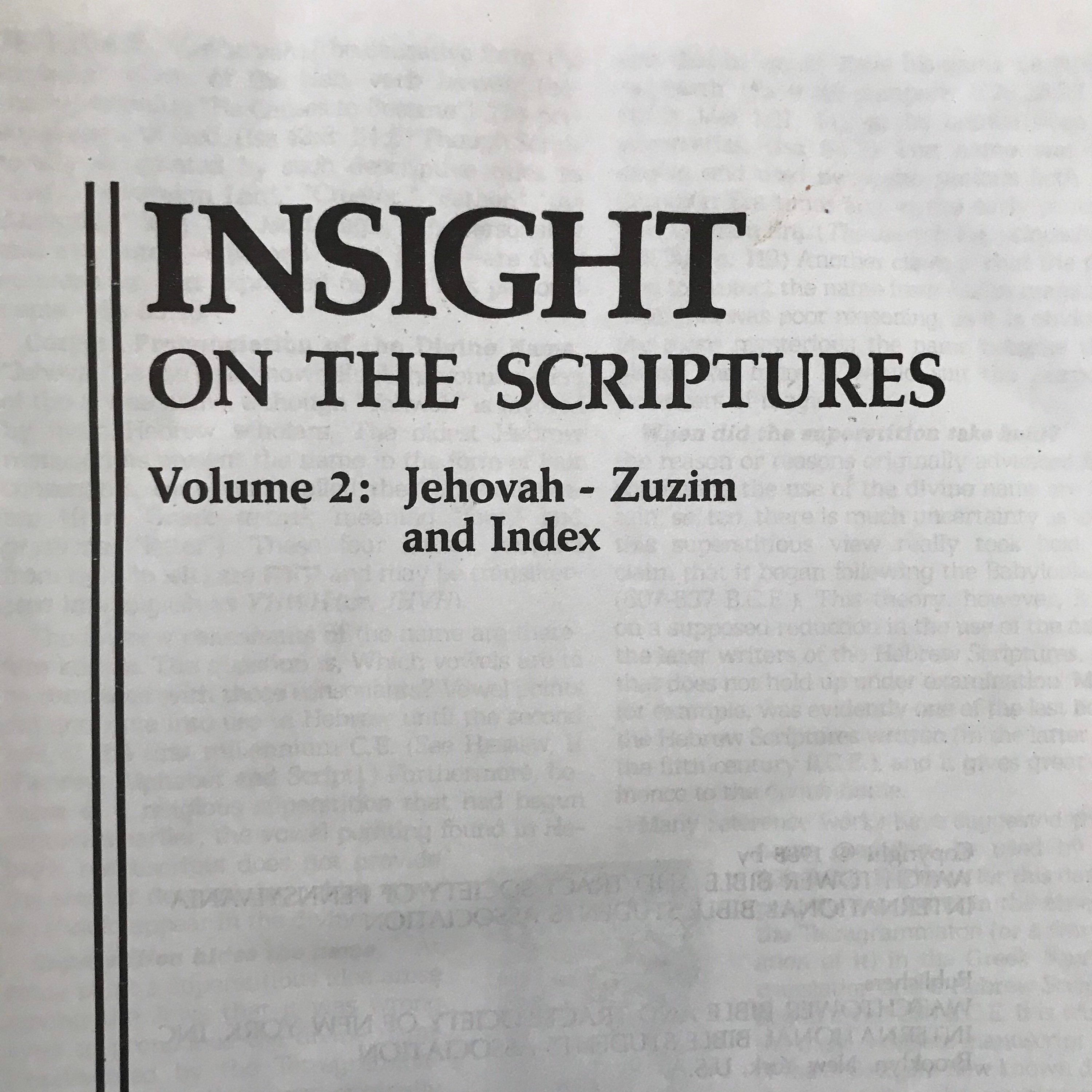 Insight on the Scriptures: Volume 2 Jehovah Watch Tower - Etsy