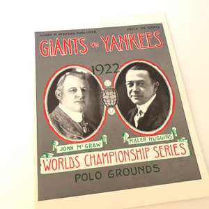 1922 World Series Program Opie Reprint Giants Vs. Yankees - Etsy