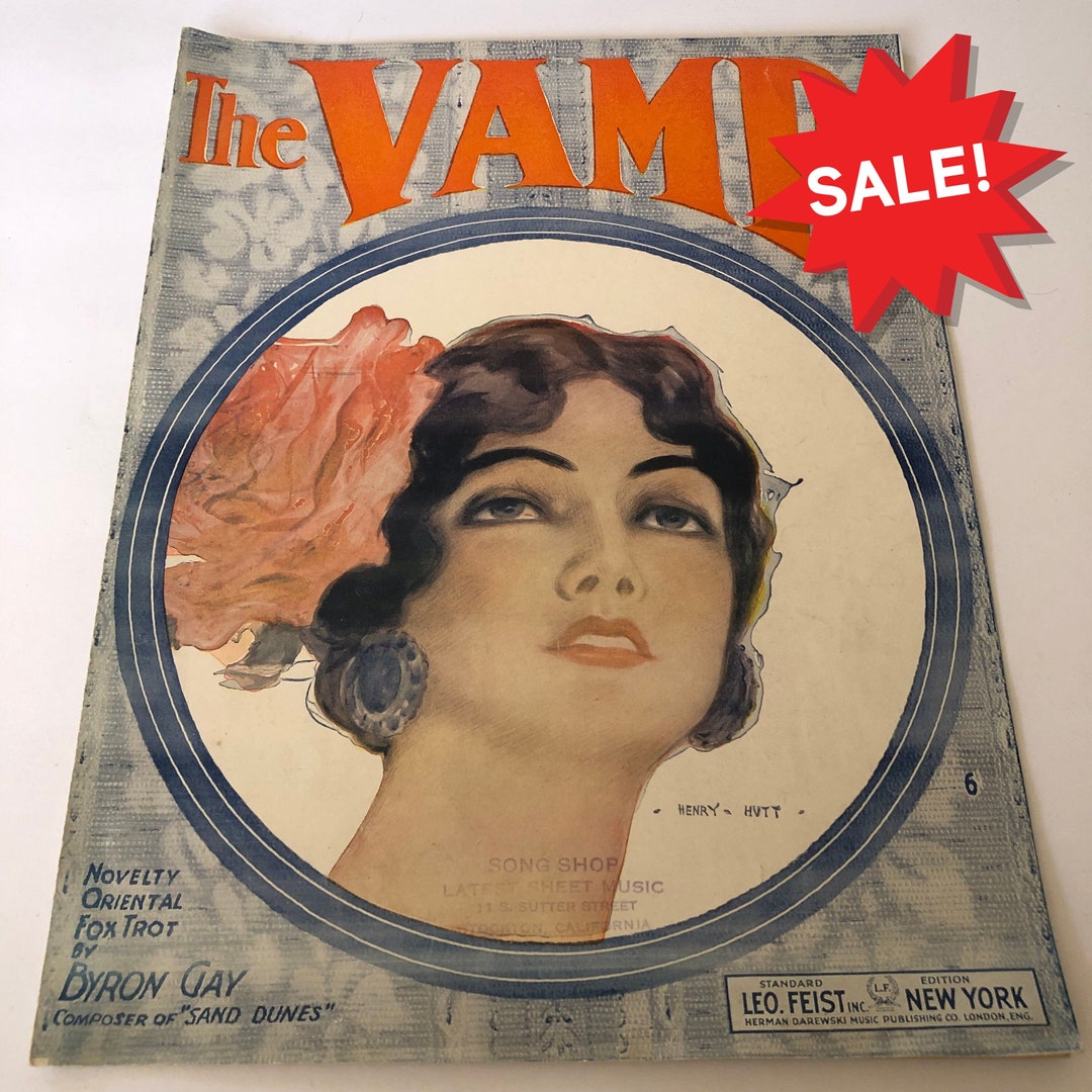 Sheet Music the Vamp Wall Art Art Deco Great Gatsbys Flapper - Etsy