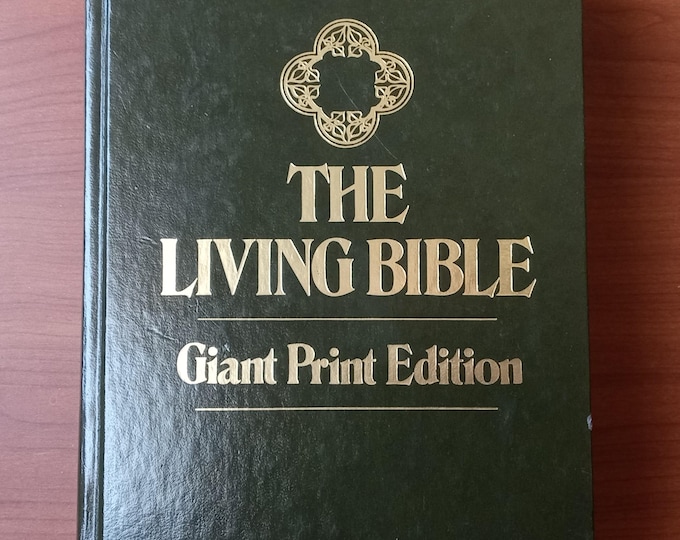 The Living Bible Giant Print Study Bible - Etsy