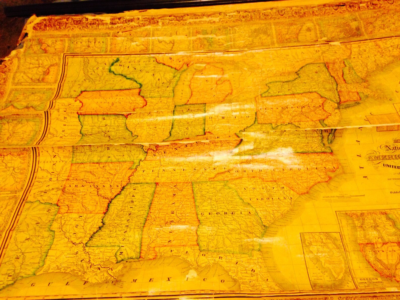 1849 Mitchell's Map - Physical Map of the United States - Vintage ...