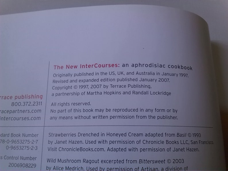 The New Intercourses an Aphrodisiac Cookbook Written and | Etsy