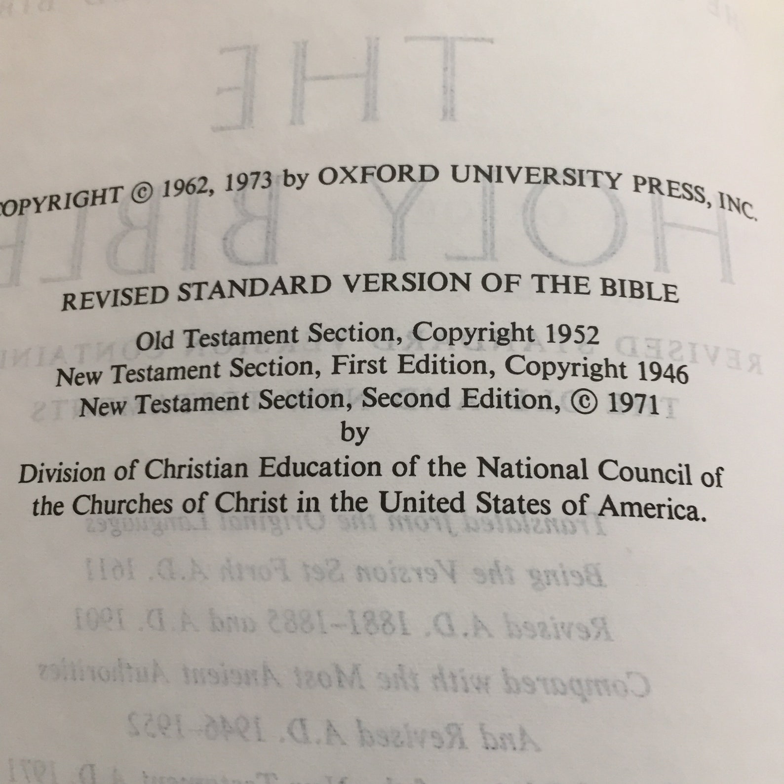 The New Oxford Annotated Bible With the Apocrypha Revised - Etsy