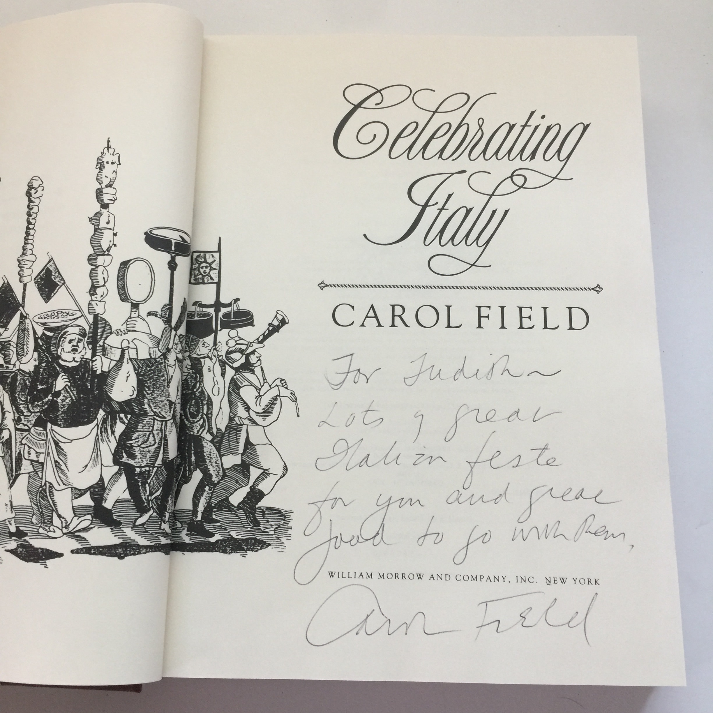 Celebrating Italy by Carol Field Signed First Edition Cookbook - Etsy