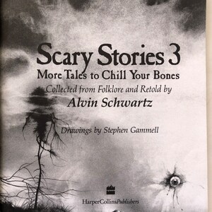 Scary Stories 3 More Tales to Chill Your Bones by Alvin Schwartz - Etsy