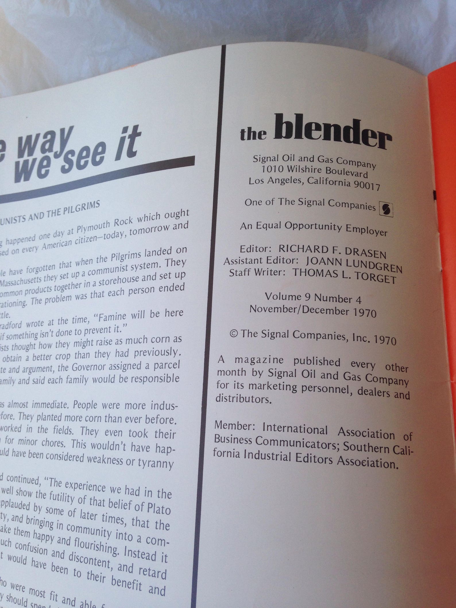 Signal Gasoline Signal Oil Magazine the Blender 1970 - Etsy