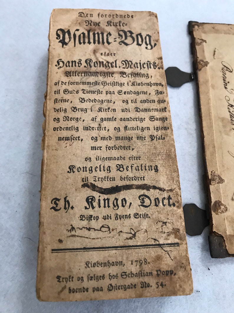 Almindelige Psalmer Danish Religious Prayer Book 1798 - Etsy