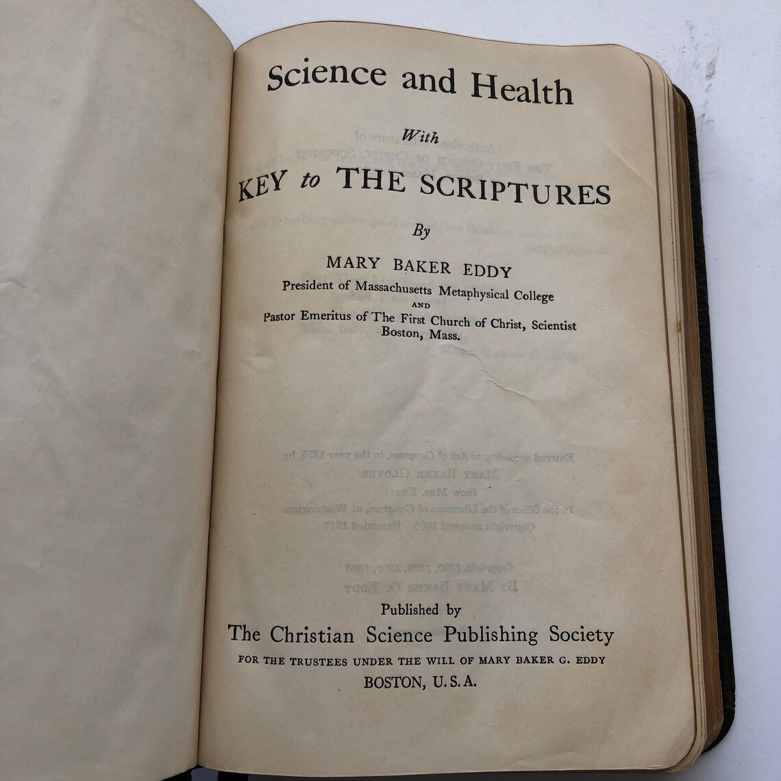 Science and Health With Key to the Scriptures Mary Baker Eddy - Etsy