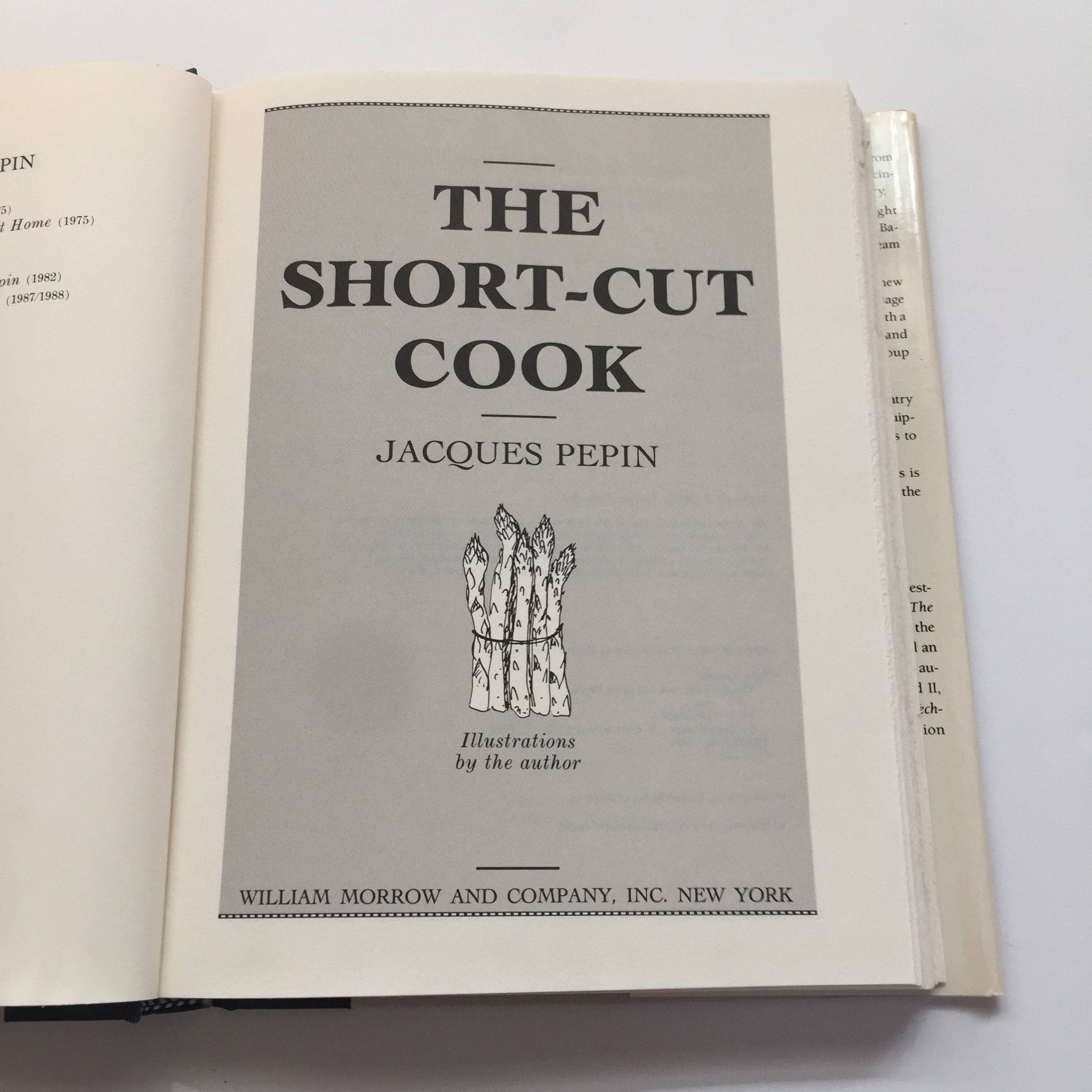Jacques Pepin the Short Cut Cook Book - Etsy