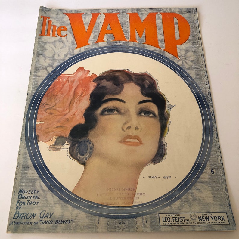 Sheet Music the Vamp Wall Art Art Deco Great Gatsbys Flapper - Etsy