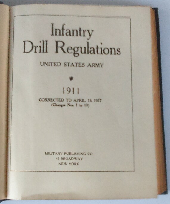 Memorabilia Infantry Drill Regulations United States Army War ...