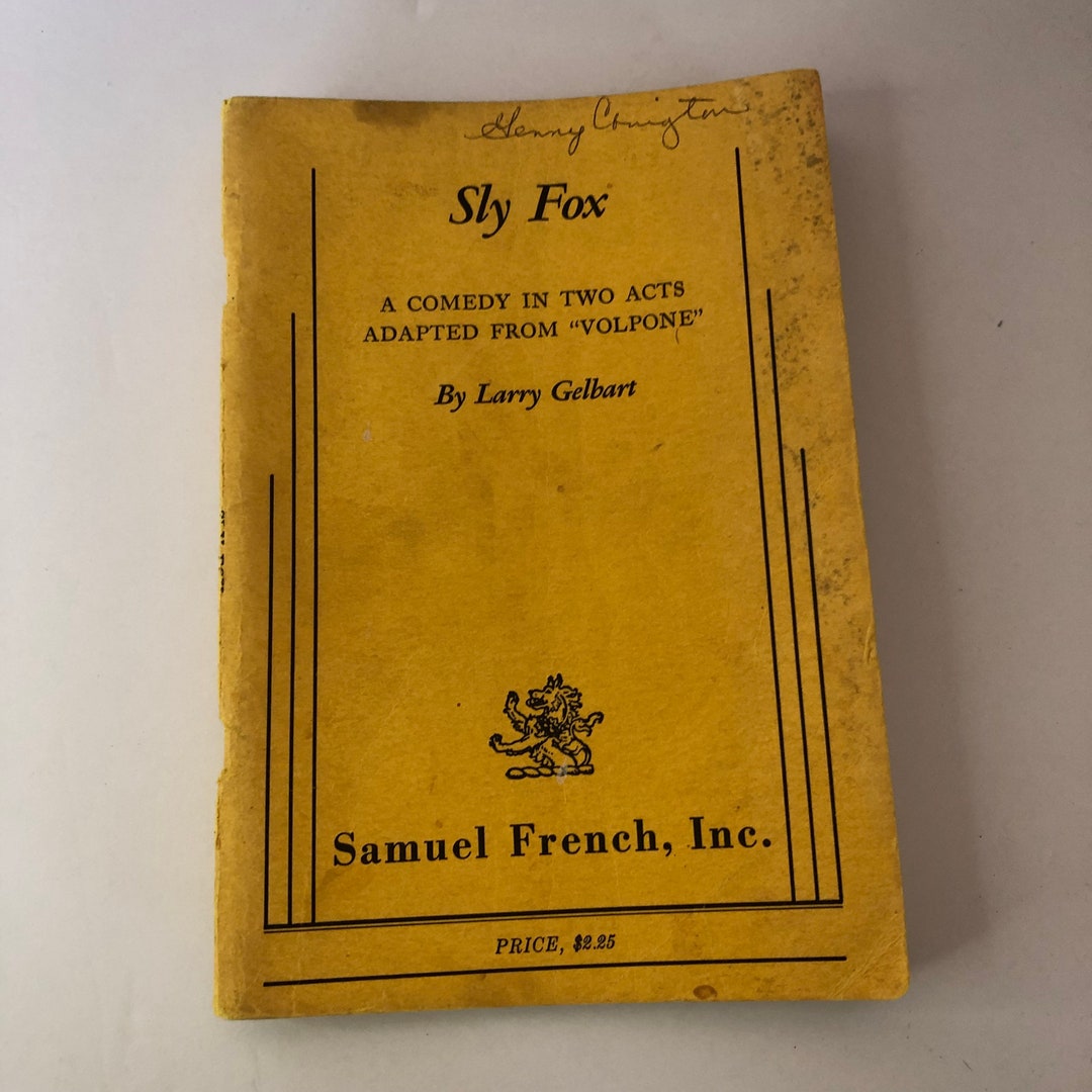Sly Fox by Larry Gelbart Script Play - Etsy
