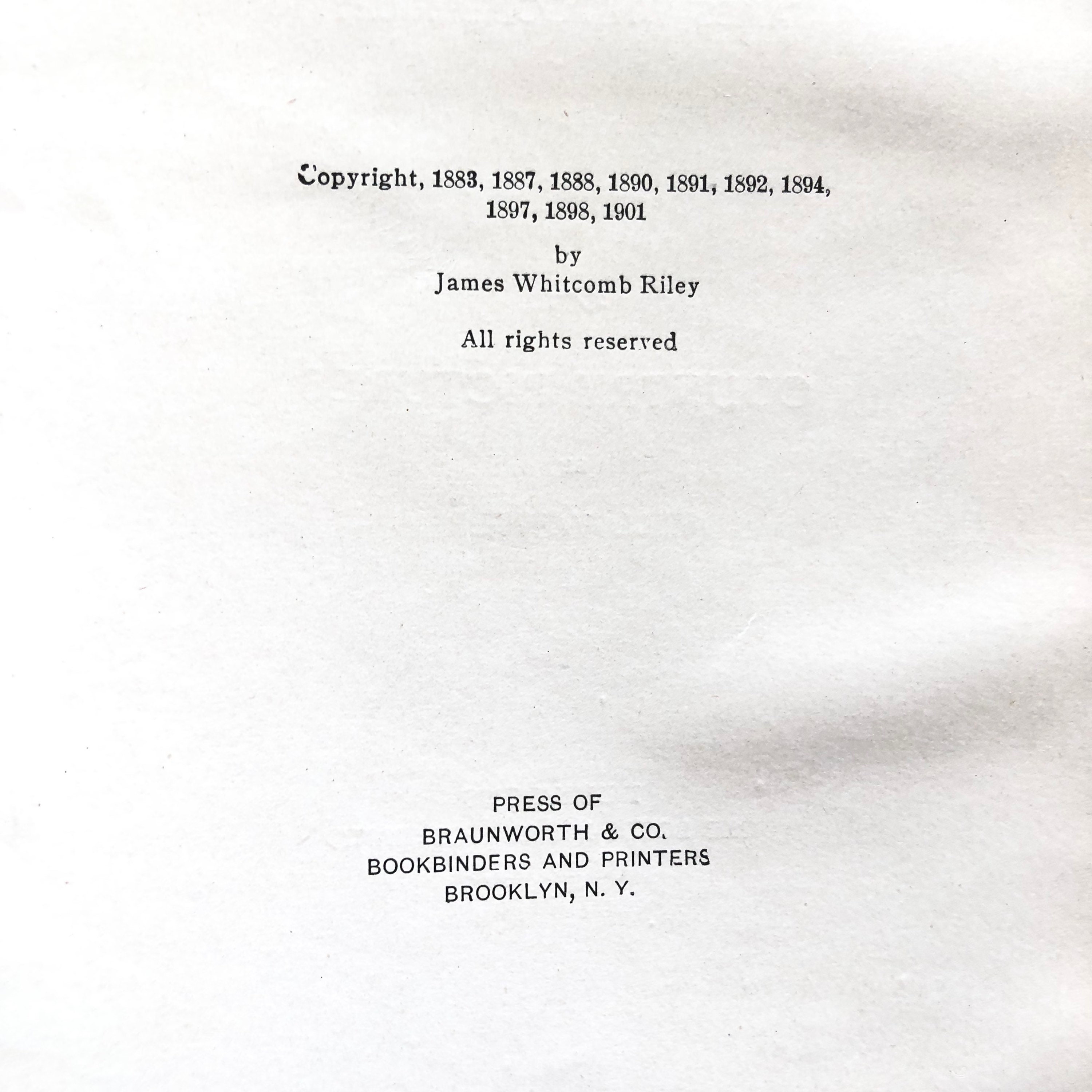 Riley Farm Rhymes by James Whitcomb Riley 1901 Poetry - Etsy